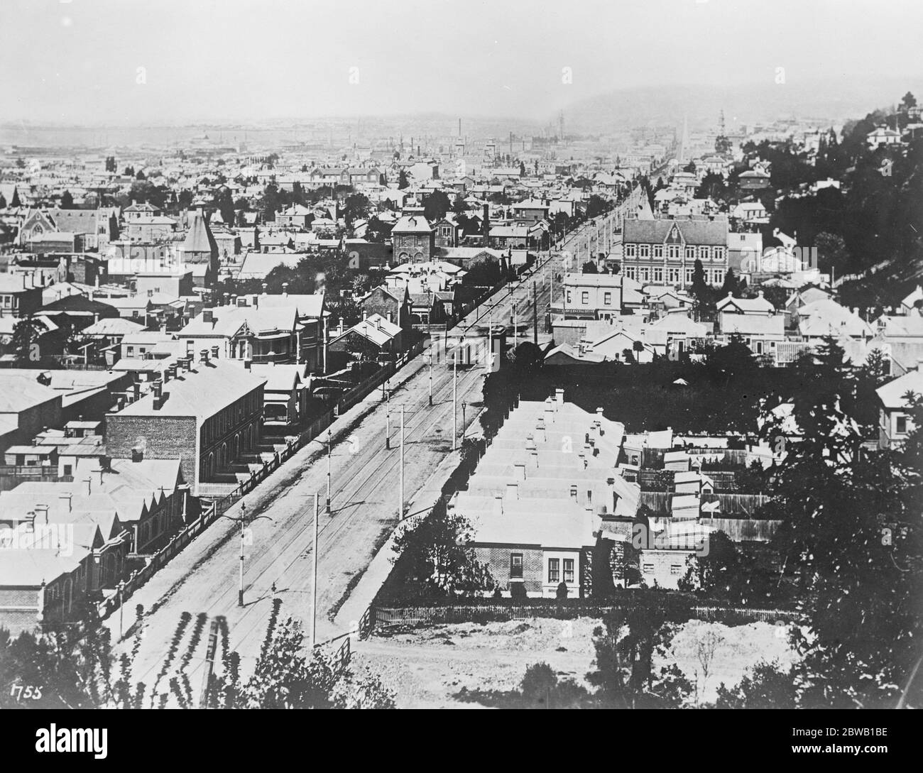 Dunedin otago new zealand view Black and White Stock Photos & Images ...