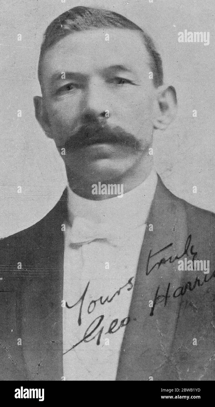 George Harris ( Boxing MC ) . 20 February 1923 Stock Photo - Alamy