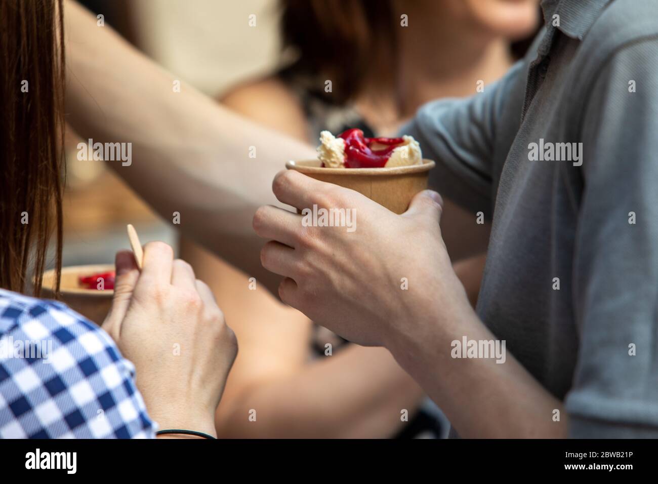 Female hands holding cups hi-res stock photography and images - Alamy