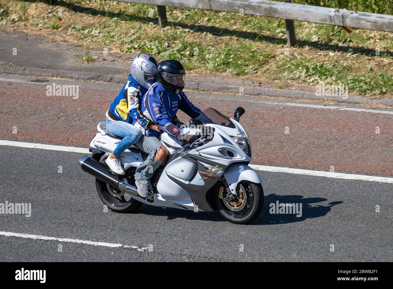 Suzuki GSX 1300R; Motorbike rider; two wheeled transport, motorcycles ...