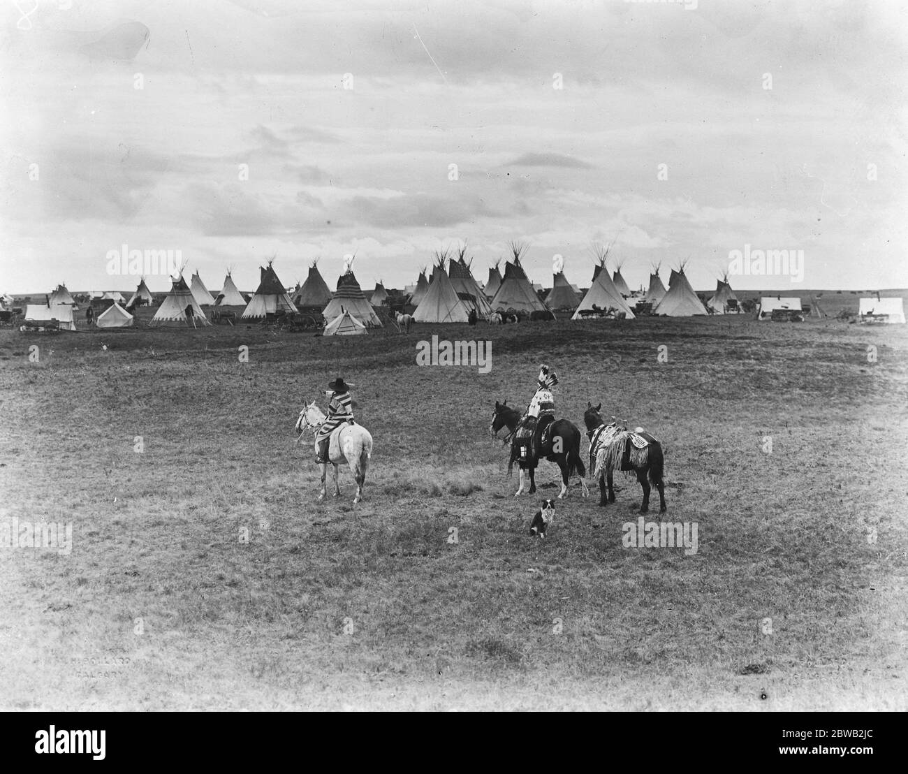 The Stoney Red Indians at Banff , Alberta An Indian encampment near ...