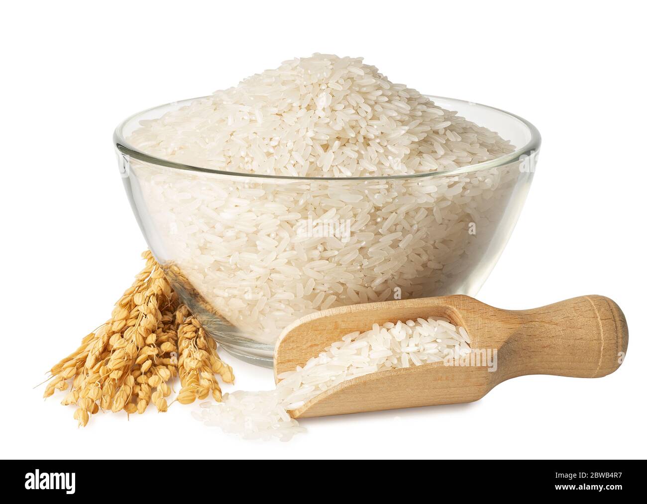 rice in glass bowl Stock Photo - Alamy