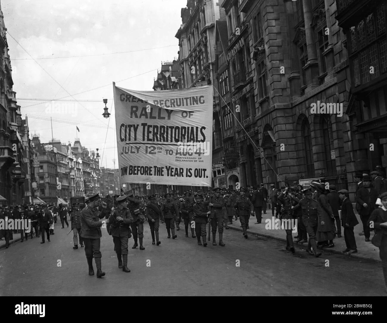 The Great Territorial Recruiting Rally in London . 1915 Stock Photo - Alamy