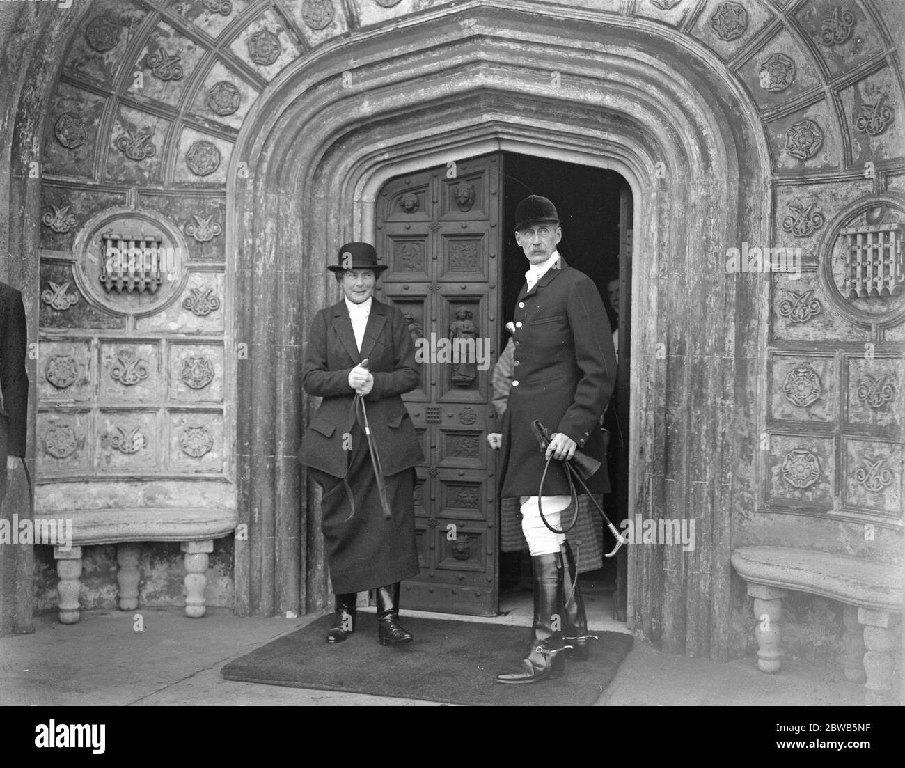 Opening meet of the Eridge hounds at Eridge Castle . Lord Henry Nevill ...