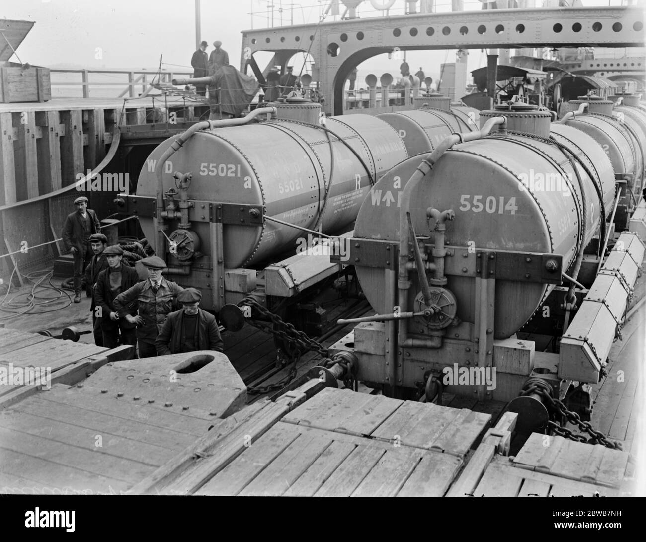 Richborough Train Ferry on the east coast of Kent showing steam engines ...