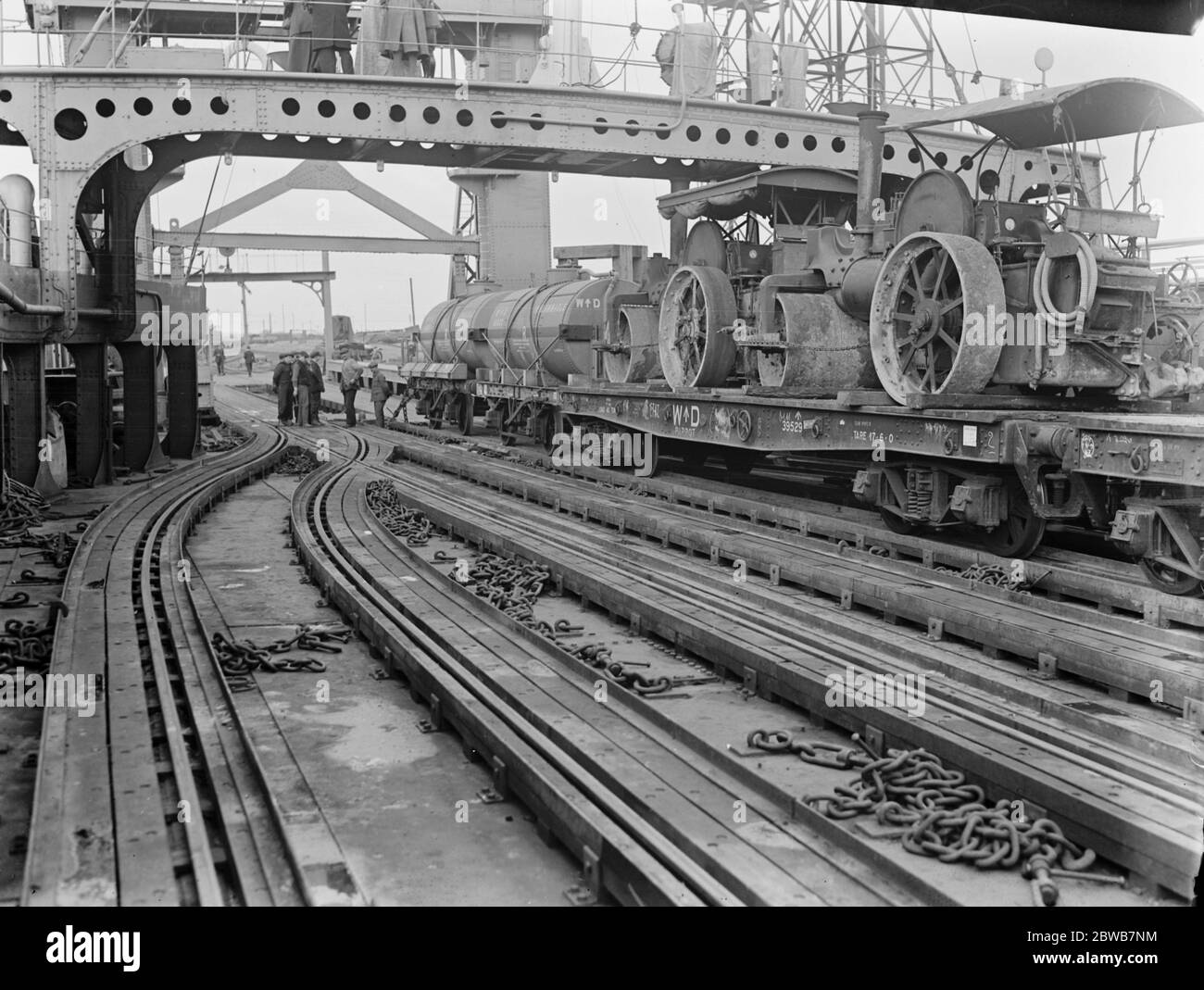 An overview of the Richborough Train Ferry on the east coast of Kent ...