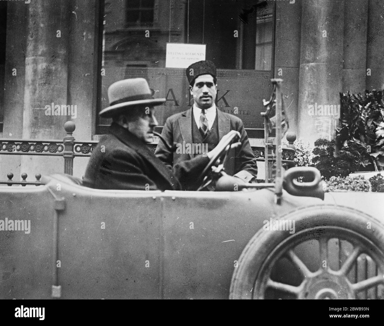 To India from England by motor car Major Forbes Leith in the motor car ...