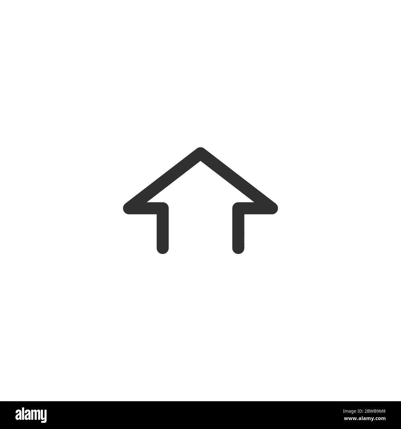upload system arrow outline flat icon. Arrow up. Stock vector ...