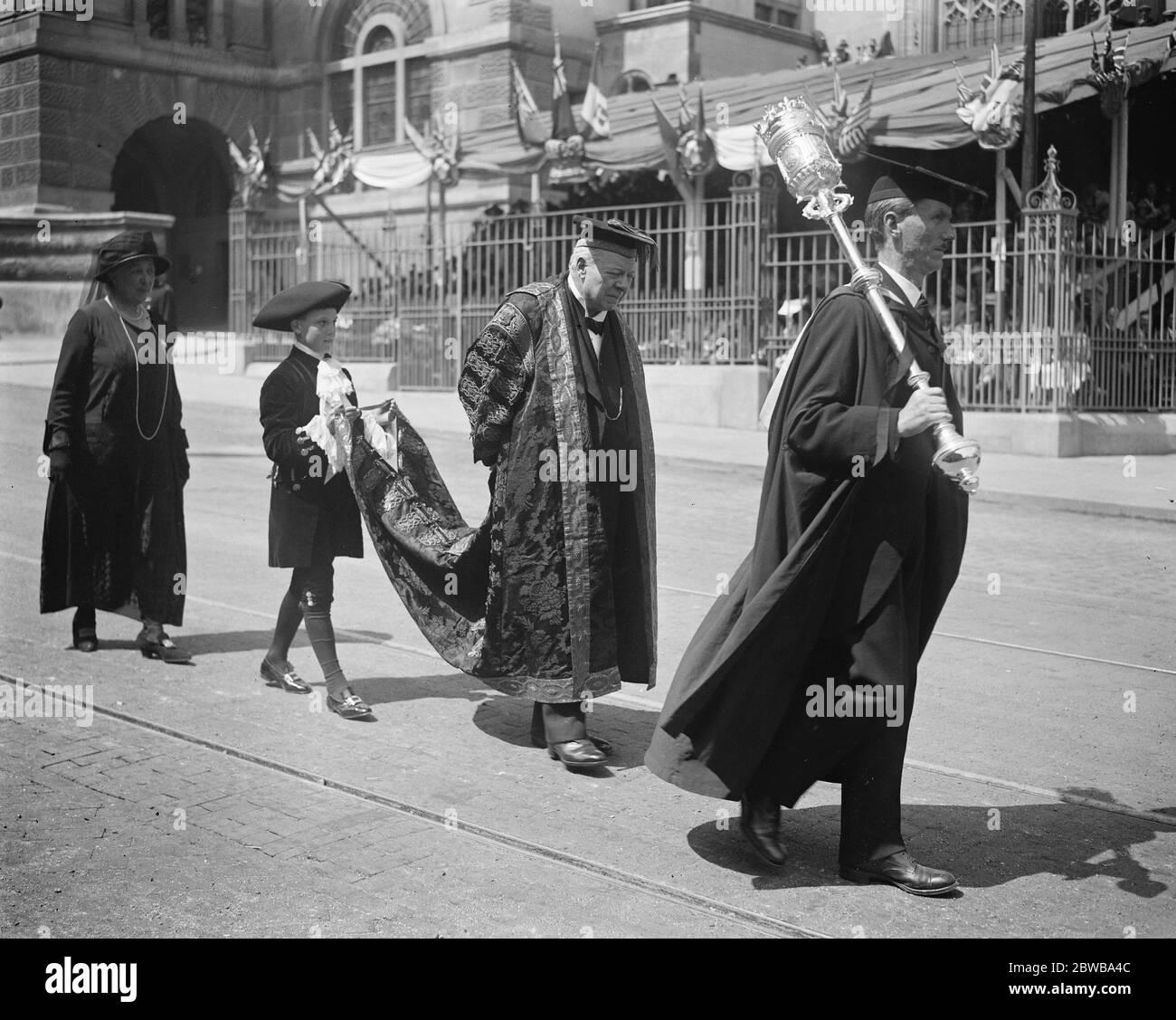 The Royal visit to Bristol . Lord Haldane on the way to receive the ...