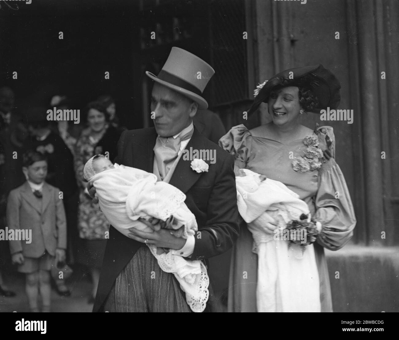 Mr Richard and Dr Irene Kenworthy Gayus with their infant son and ...