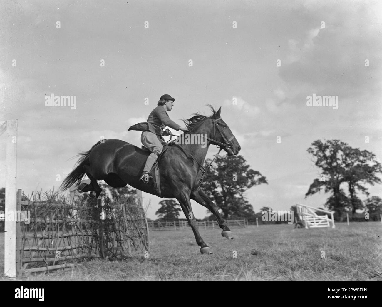 Braywood Horse Show . Miss Machin Goodall on her horse ' Eve ' , in the ...