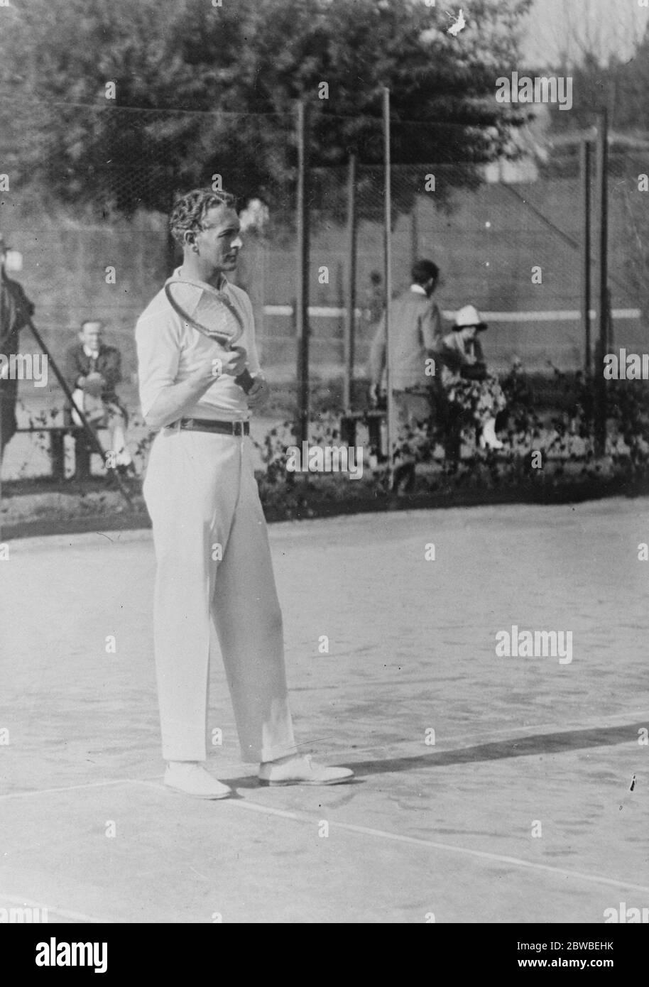 Tennis at Cannes Lord Rocksavage playing tennis at Cannes 6 February ...