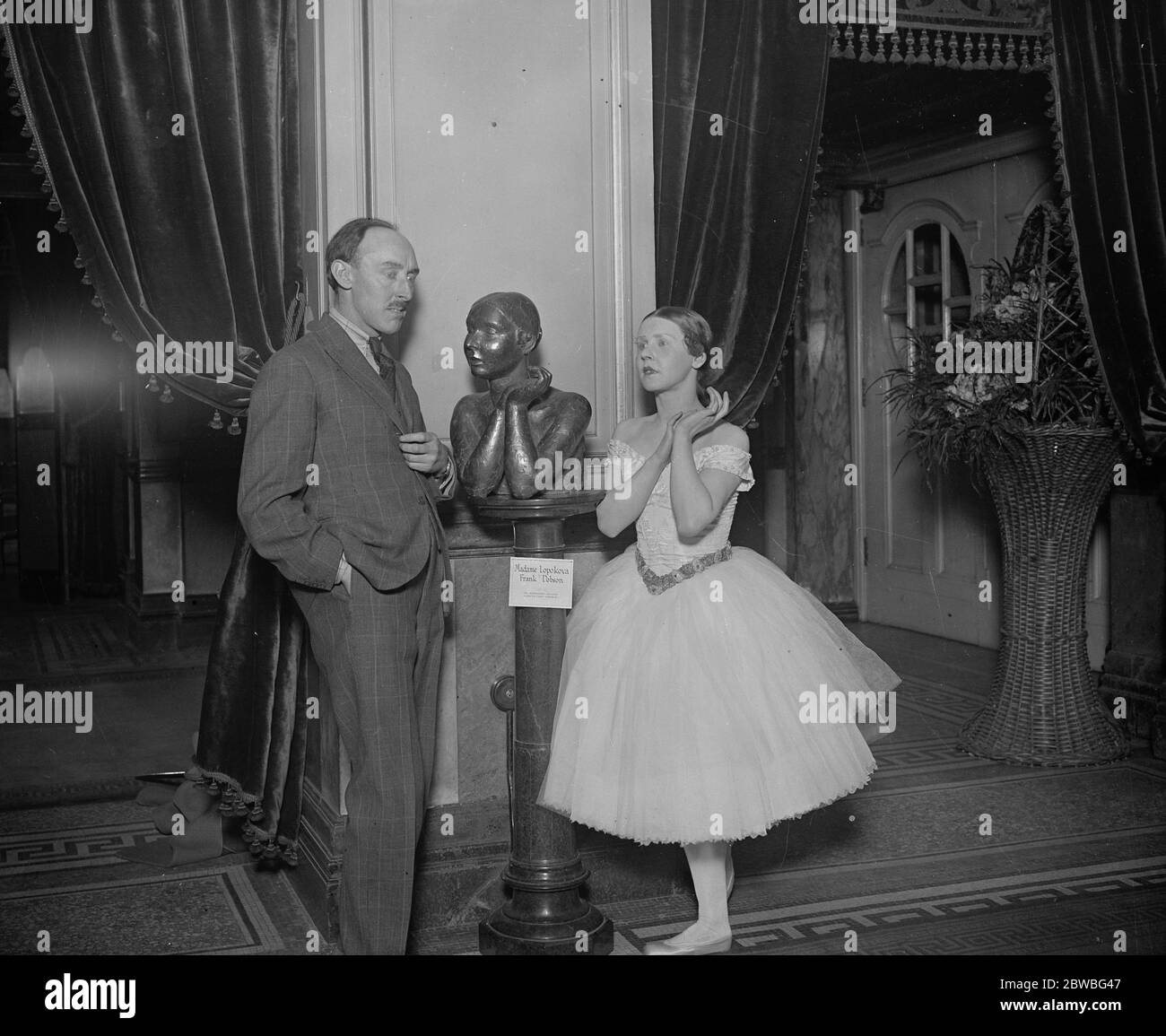 Sculptor 's bust of famous dancer . Mr Frank Dobson , the sculptor ...