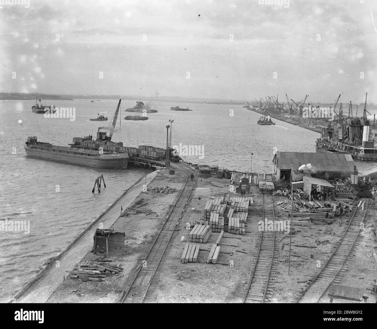 At southampton docks Black and White Stock Photos & Images - Alamy