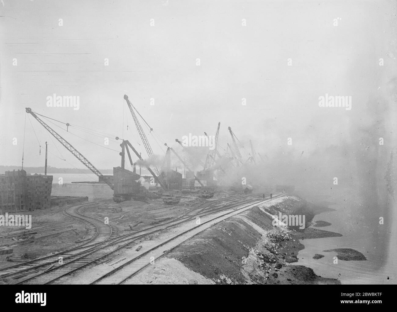 Work is proceeding apace on the Southern Railways graving dock . To be ...