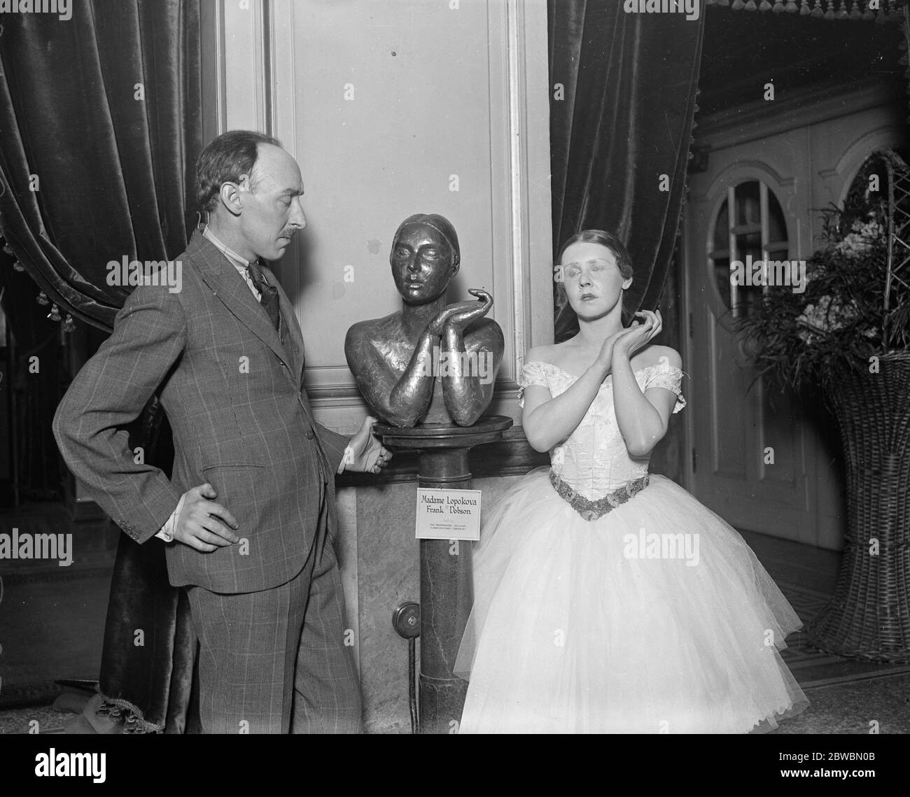 Sculptor 's bust of famous dancer . Mr Frank Dobson , the sculptor ...