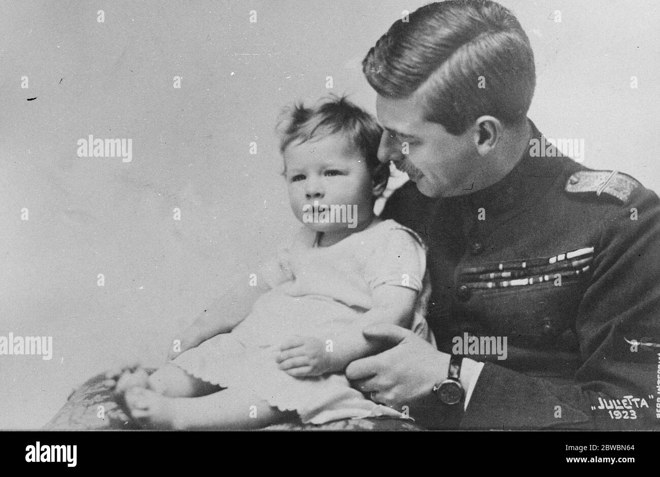 Prince Carol of Romania with his little son Prince Carol of Romania ...