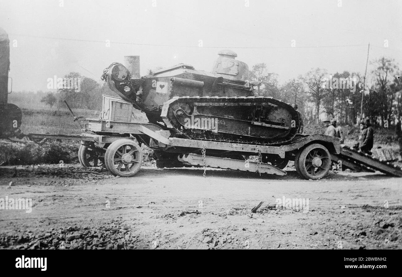 Specially built trucks for the quick transport of the new Whippet Tank ...