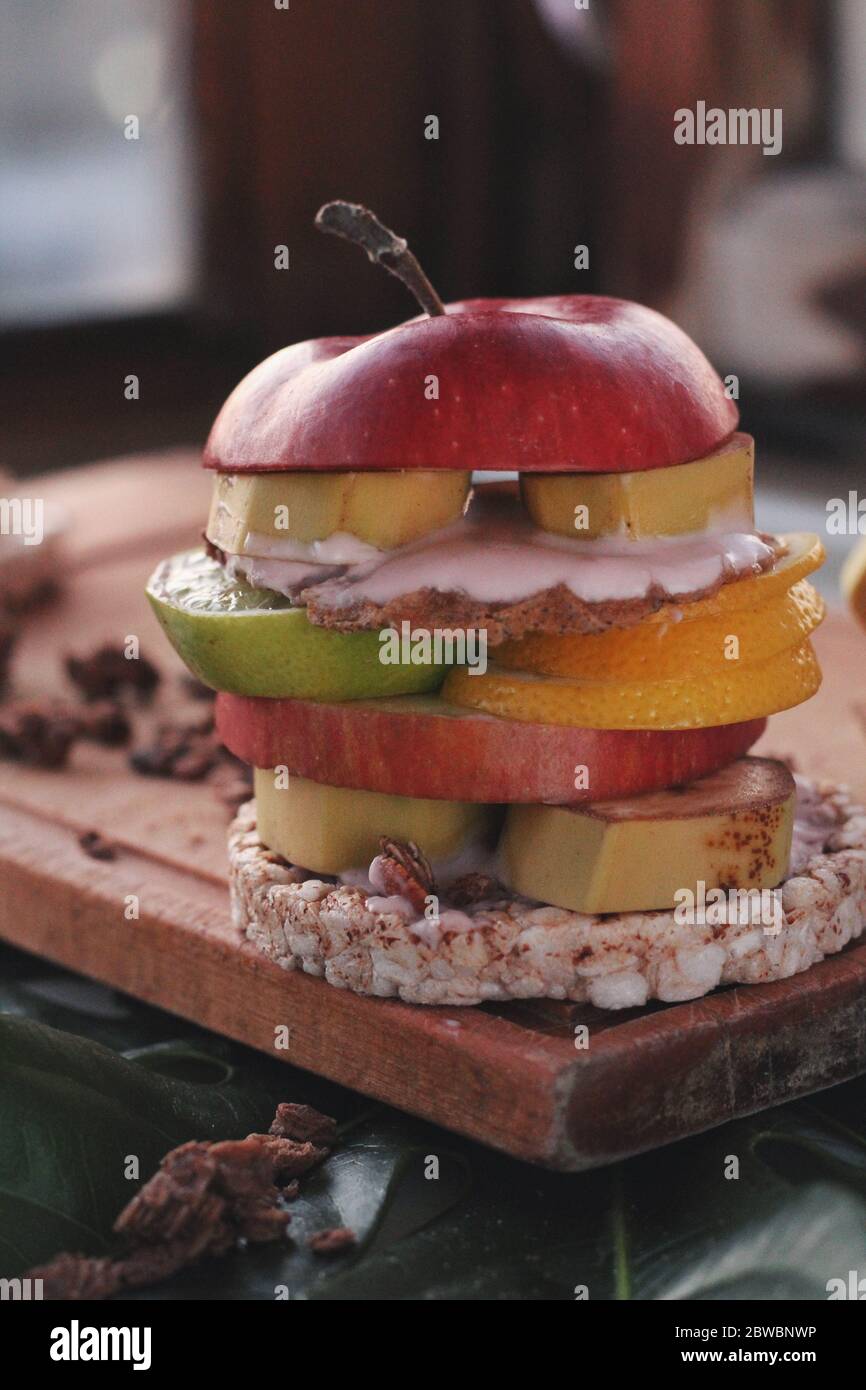 Creative sandwich, design food, crazy modern view of healthy food ...