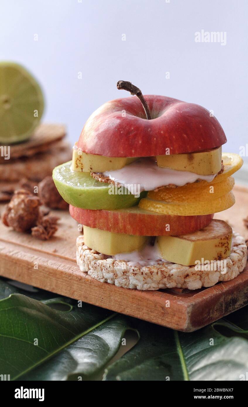 Creative sandwich, design food, crazy modern view of healthy food ...