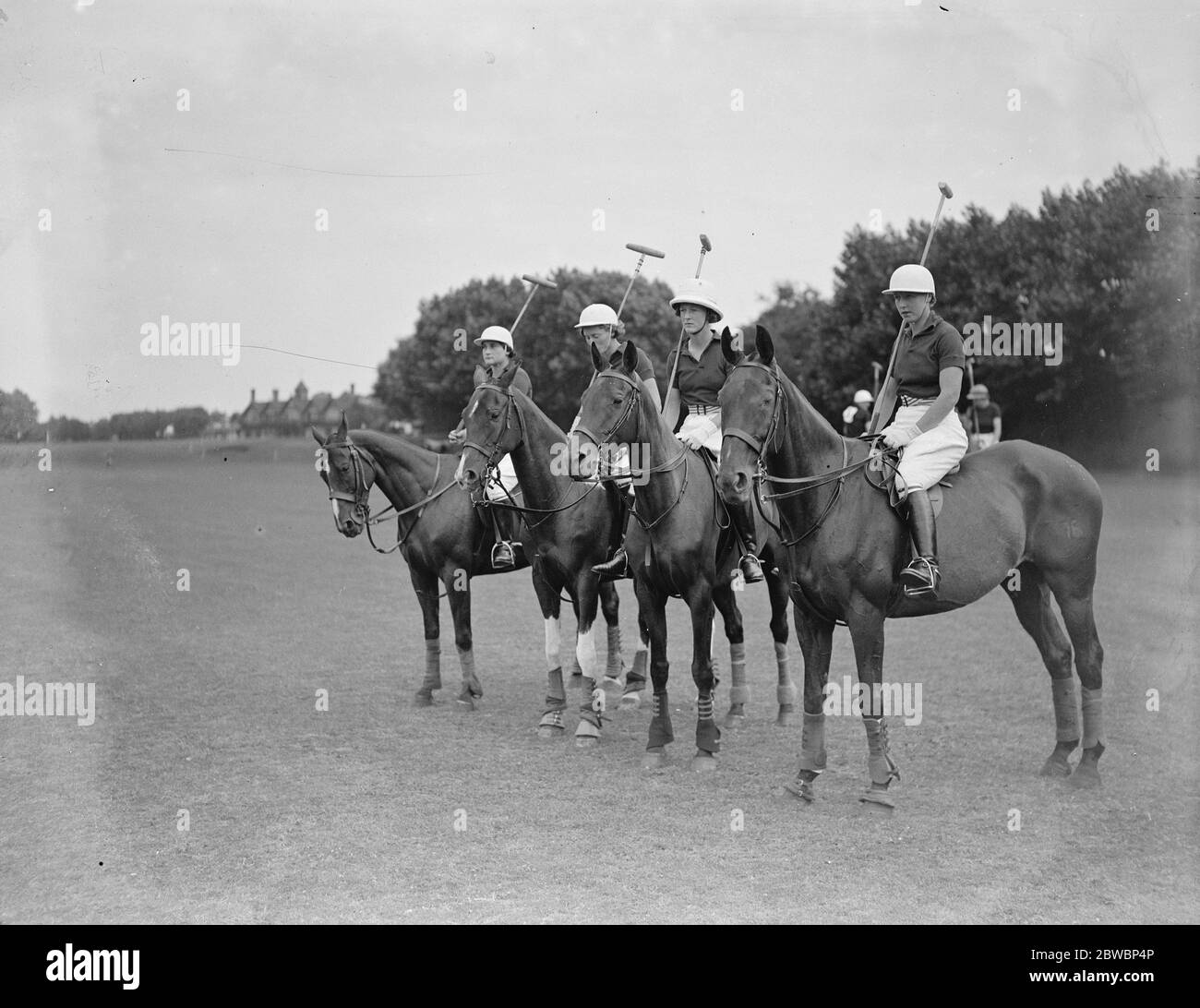 Ladies Inter Club Polo at Ranelagh - Ferne ' A ' team left to right ...