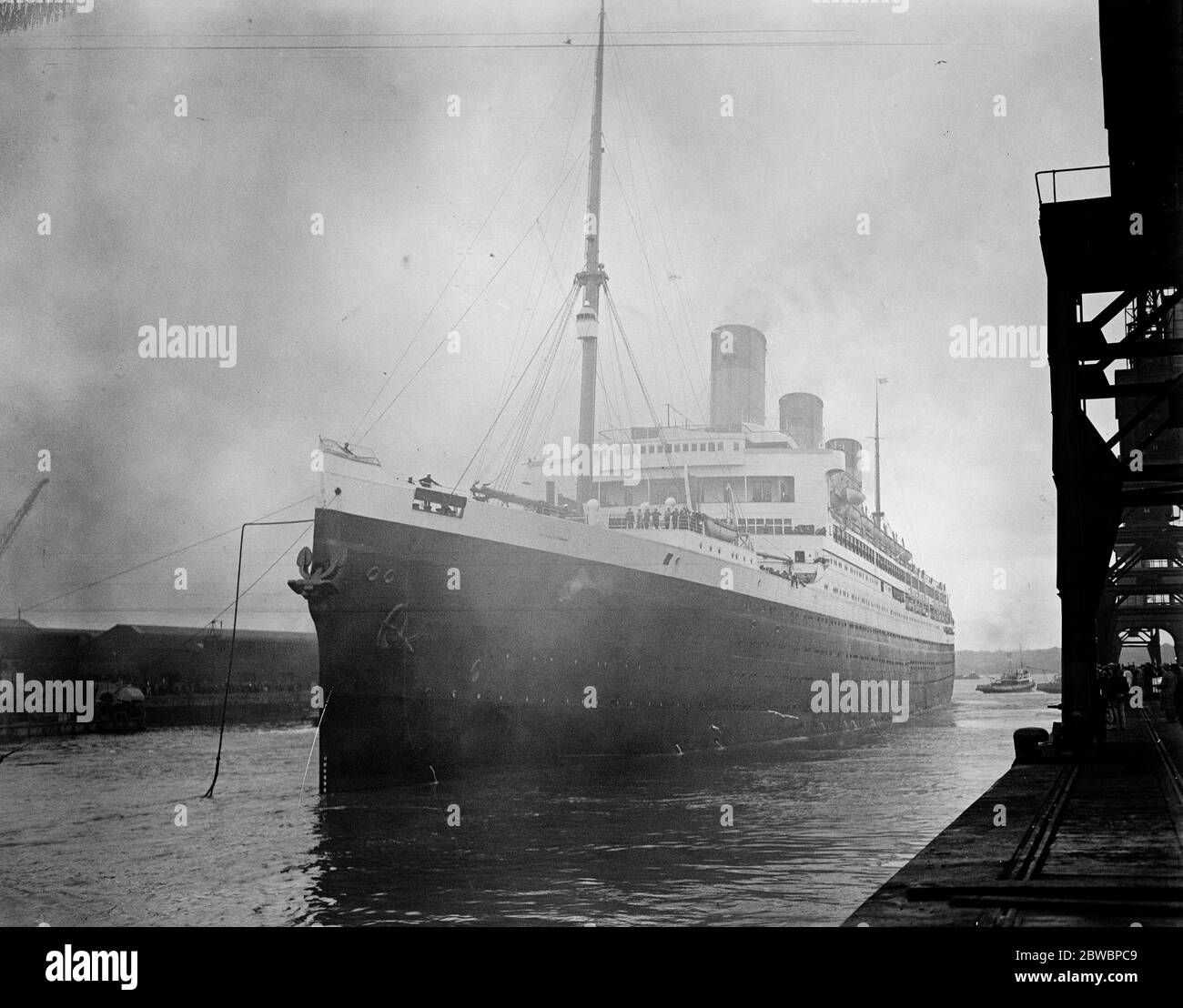 The SS Majestic with Lord and Lady Mountbatten on board 28 September ...