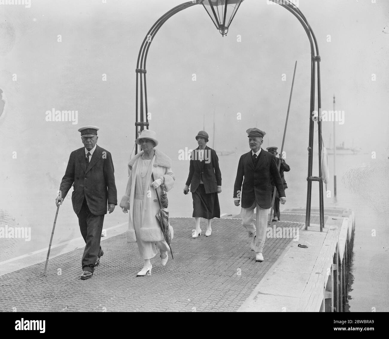 Society assembling at Cowes for Regatta week . Lord and Lady Inchcape ...