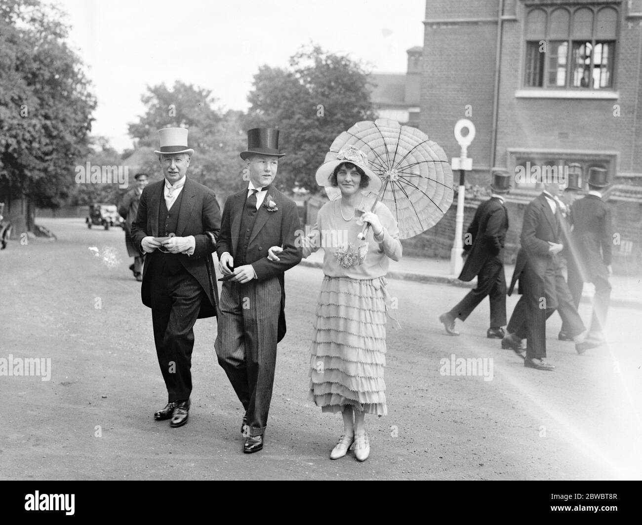 Speech day at Harrow School . Sir Henry and Lady Buckingham , with ...