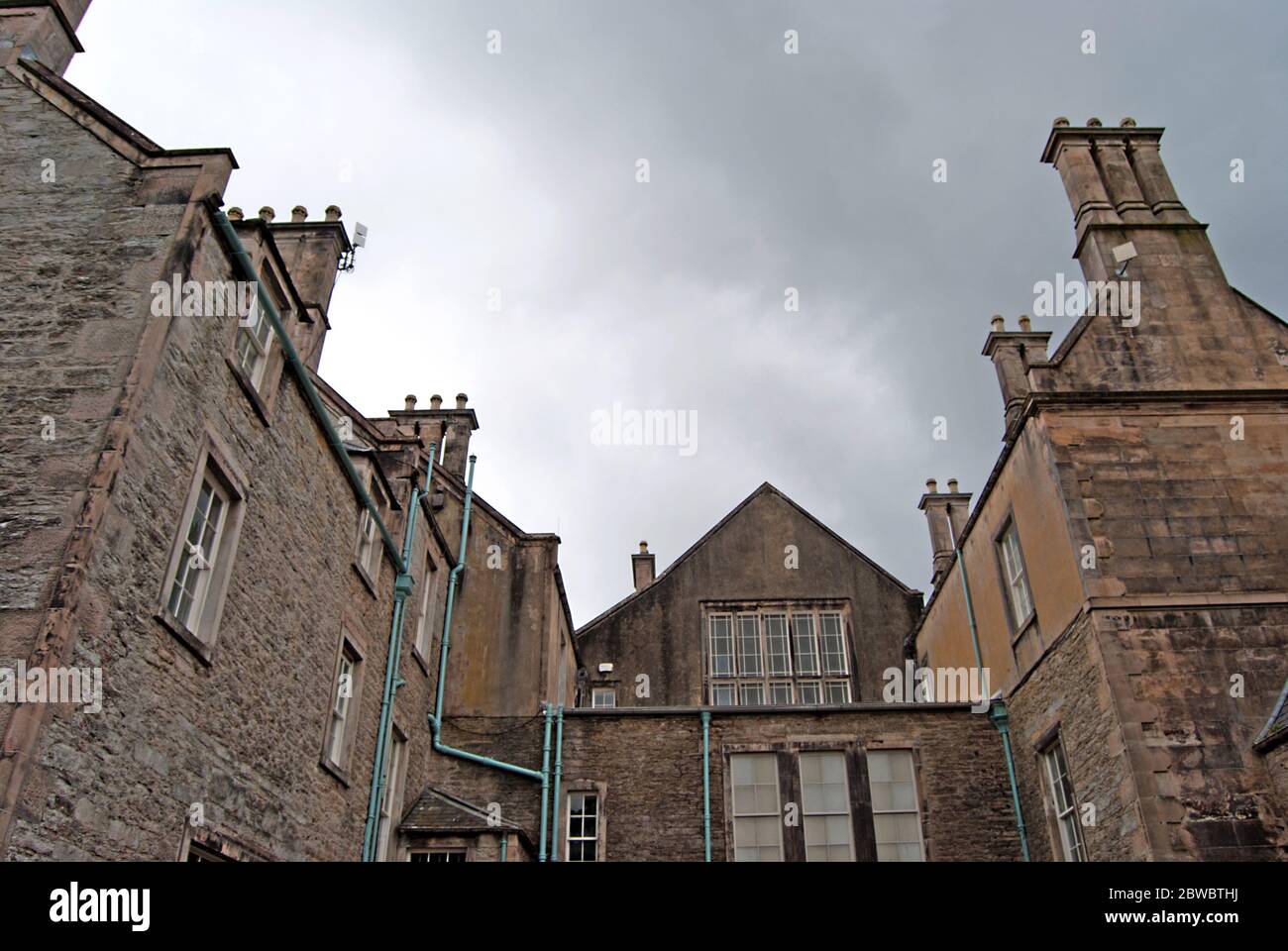 Chimneys of an old house, Ireland Stock Photo - Alamy