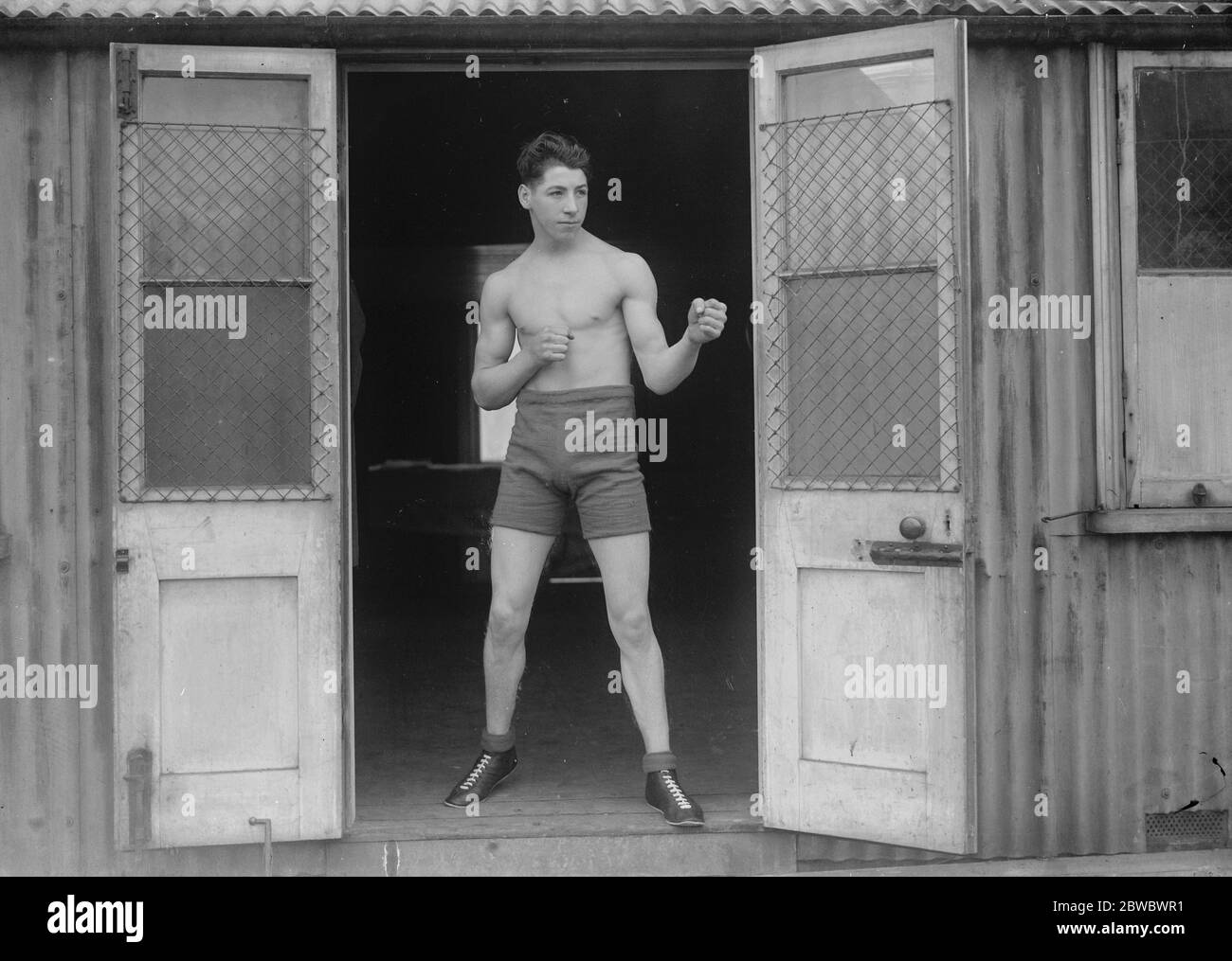 Len Harvey , ready to fight for the British welterweight title. He was ...