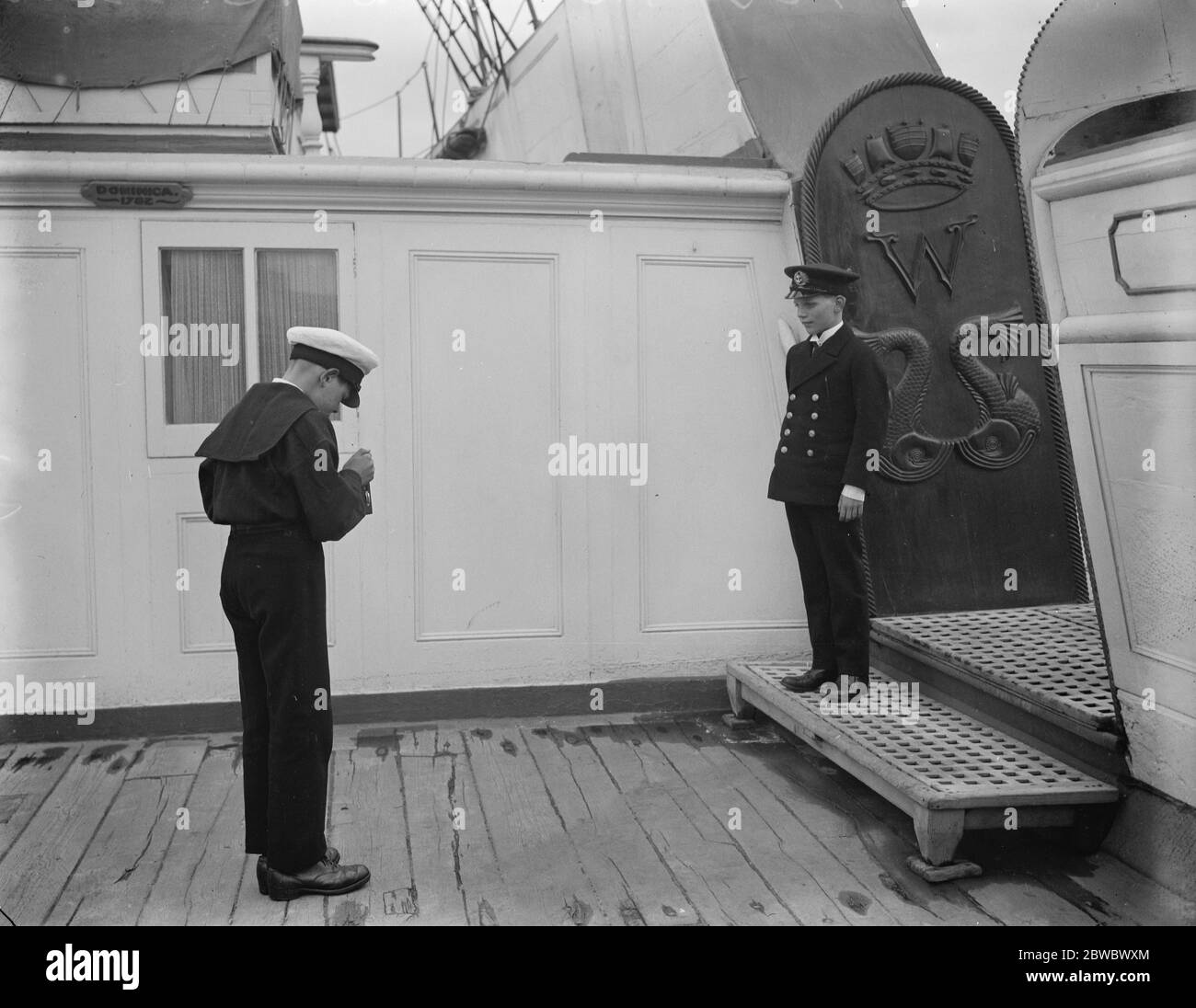 England ' s youngest sailor on his ship The youngest sailor cadet in ...