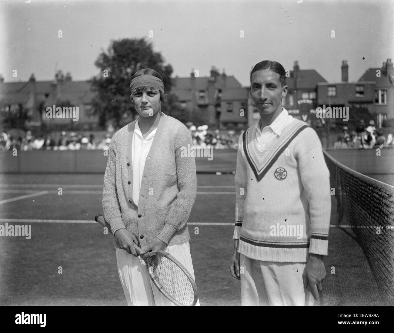 C Kingsley and Miss Bennett at Wimbledon . 1925 Stock Photo - Alamy