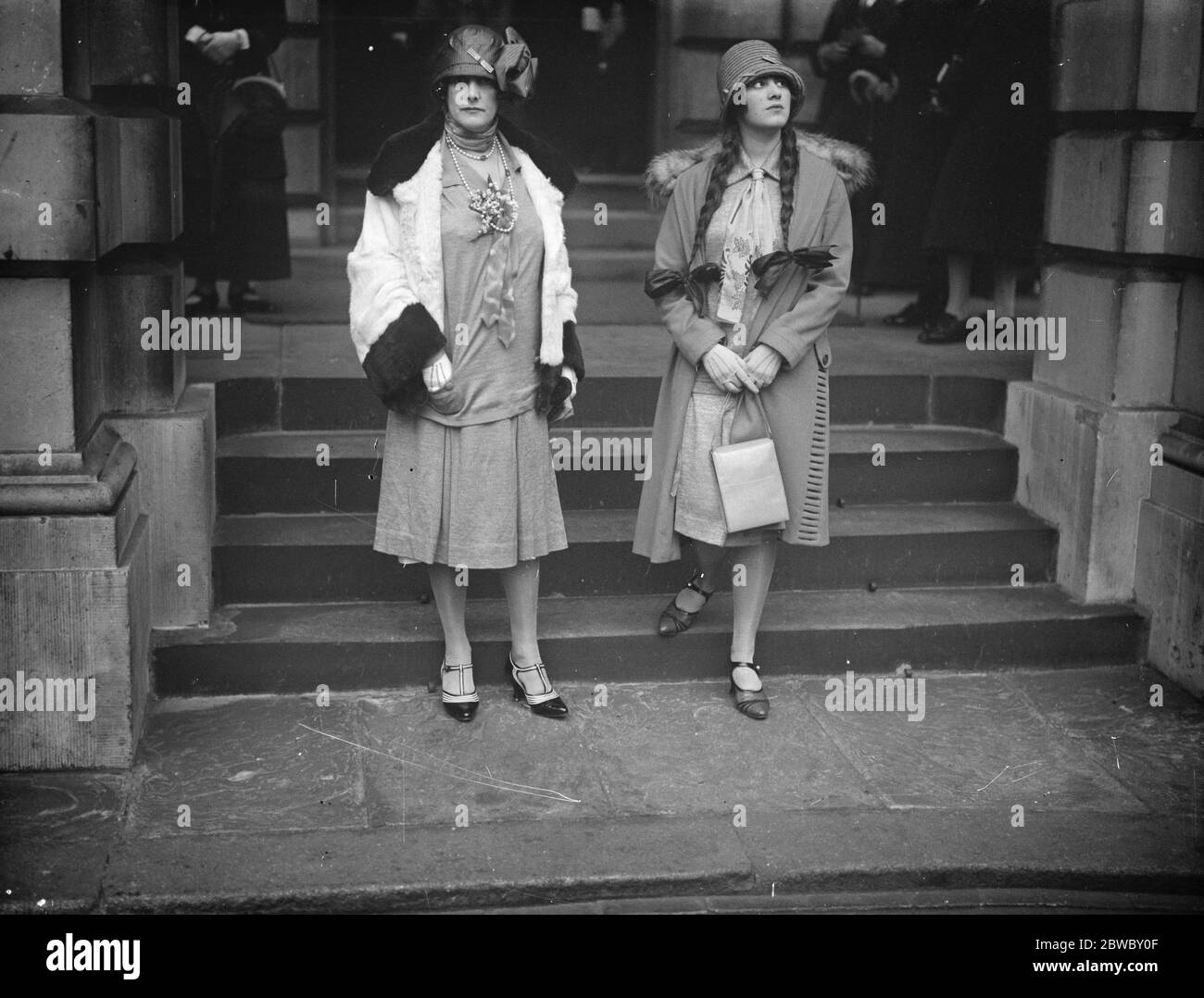 Private view day at the Royal Academy . Lady Walpole and her daughter ...