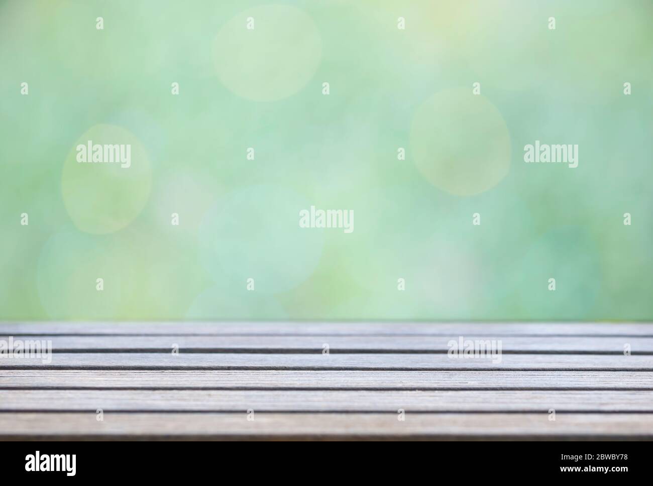Wood table on blurred backgrounds Stock Photo - Alamy