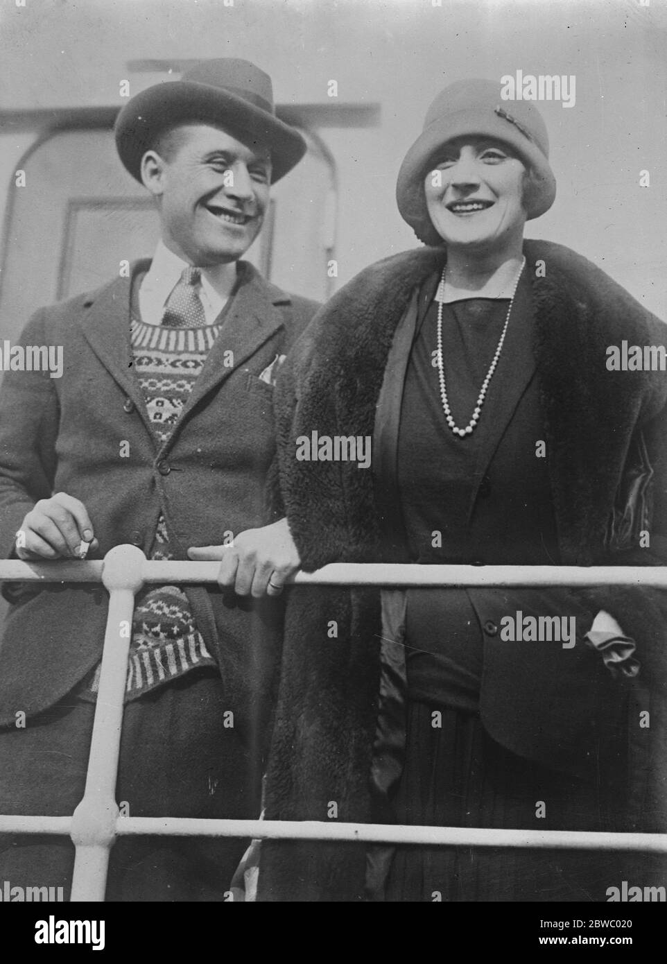 The Earl and Countess of Craven at New York 2 December 1925 Stock Photo ...
