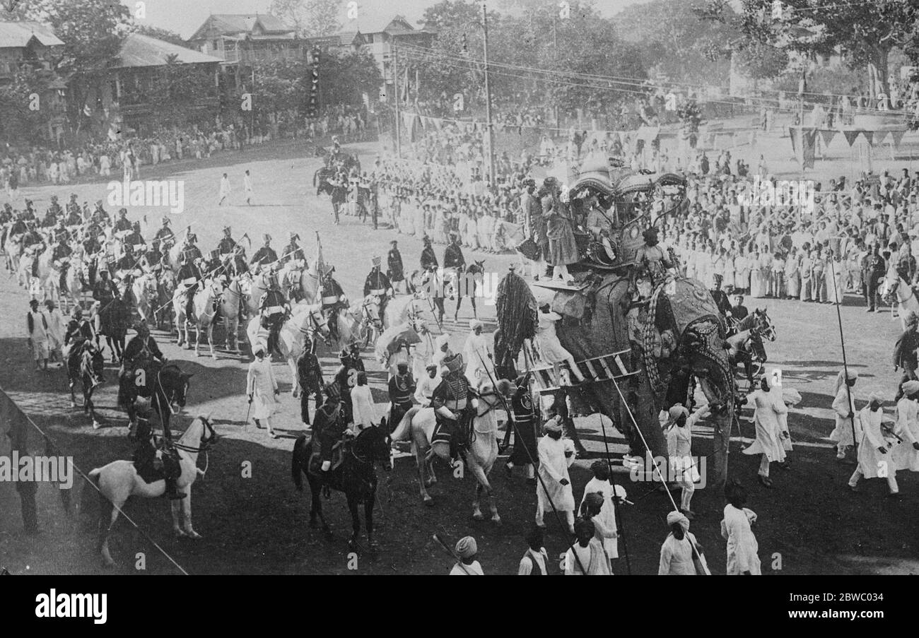 Jubilee celebration in Baroda state . H H the Maharajah Sayajiras ...