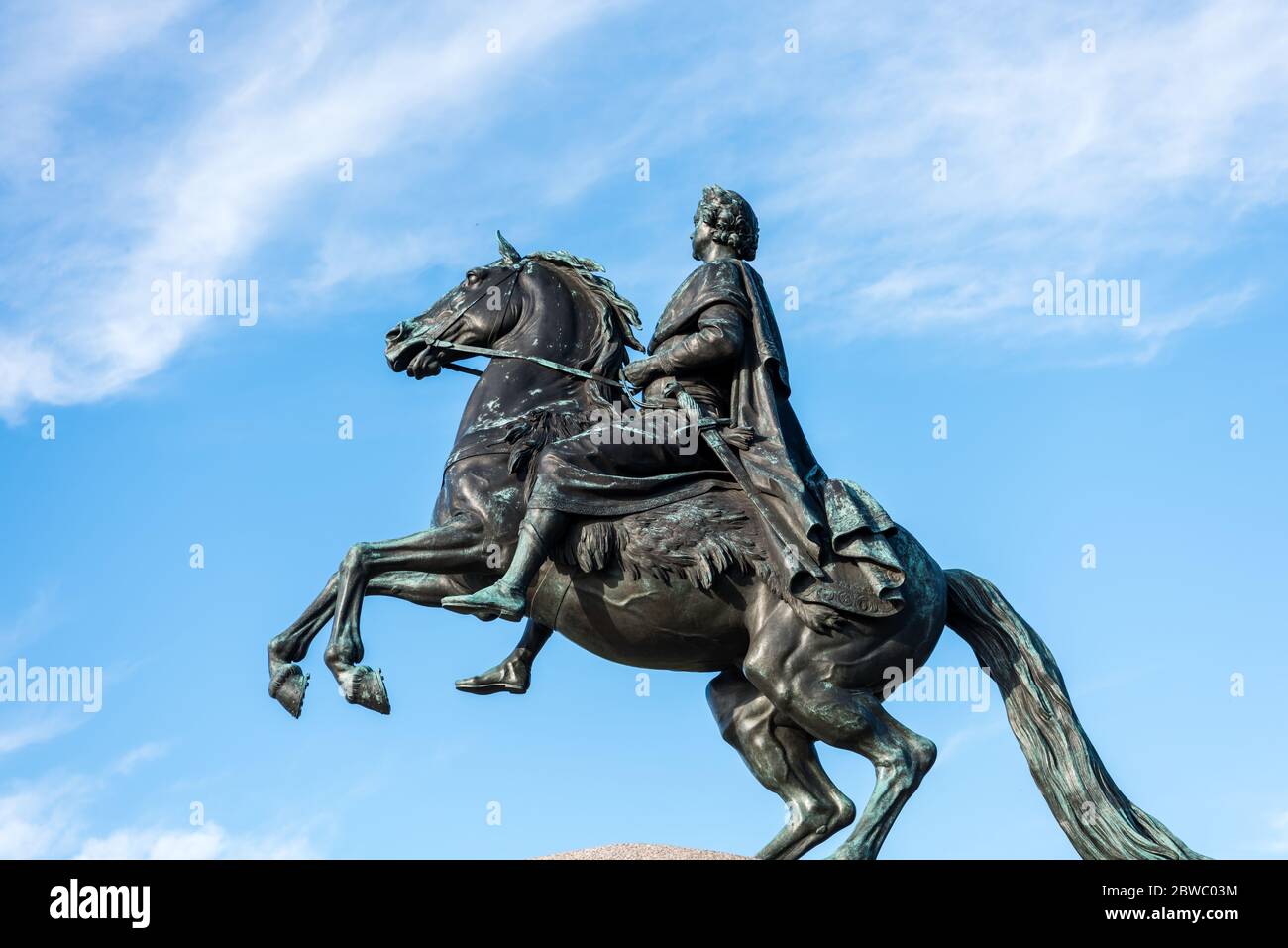 The Bronze Horseman, an equestrian statue of Peter the Great in the ...