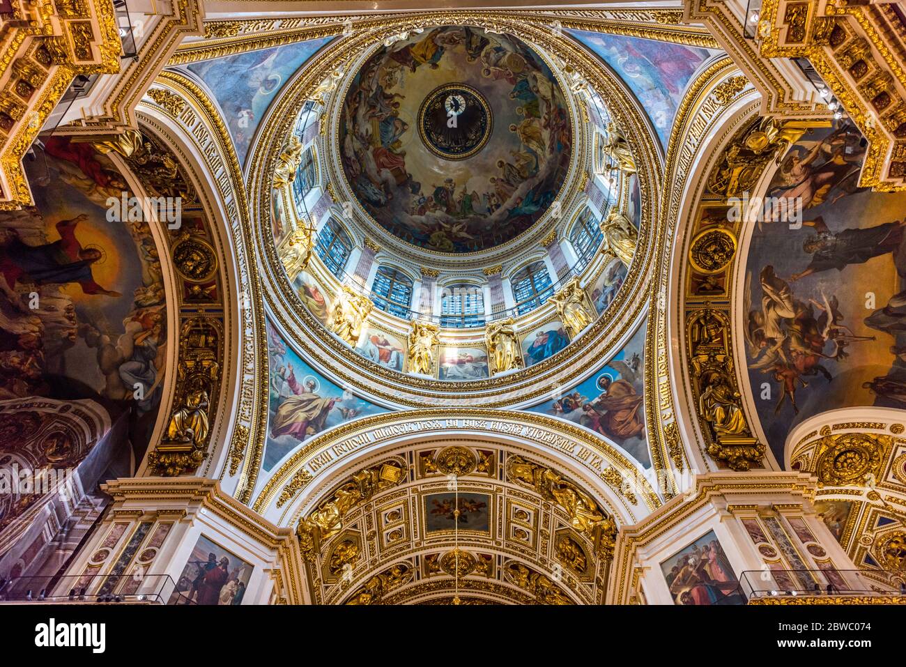 Interiors of Saint Isaac’s Cathedral (or Isaakievskiy Sobor), one of ...