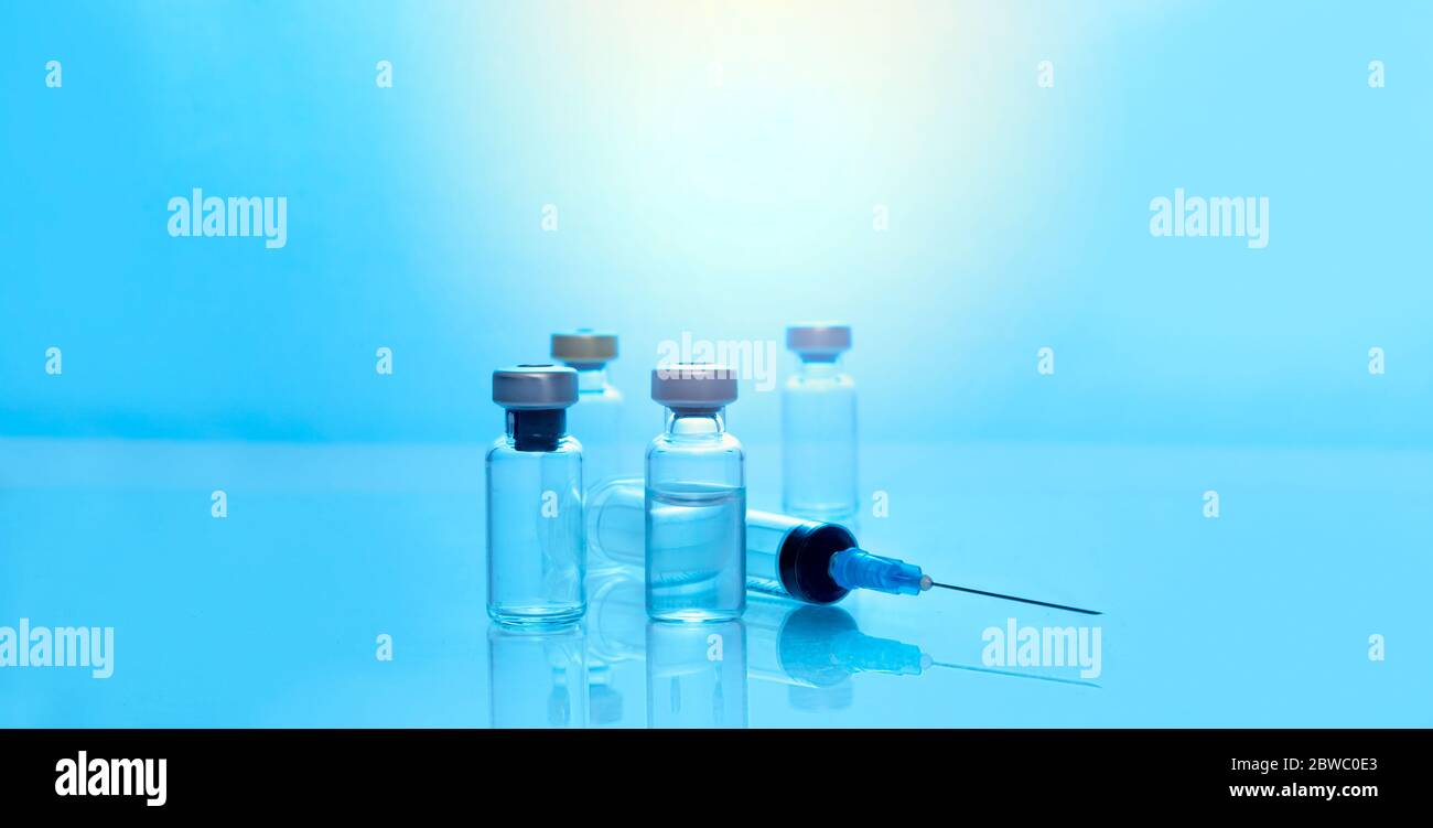 Injectable medications in sealed vials and a disposable plastic medical ...