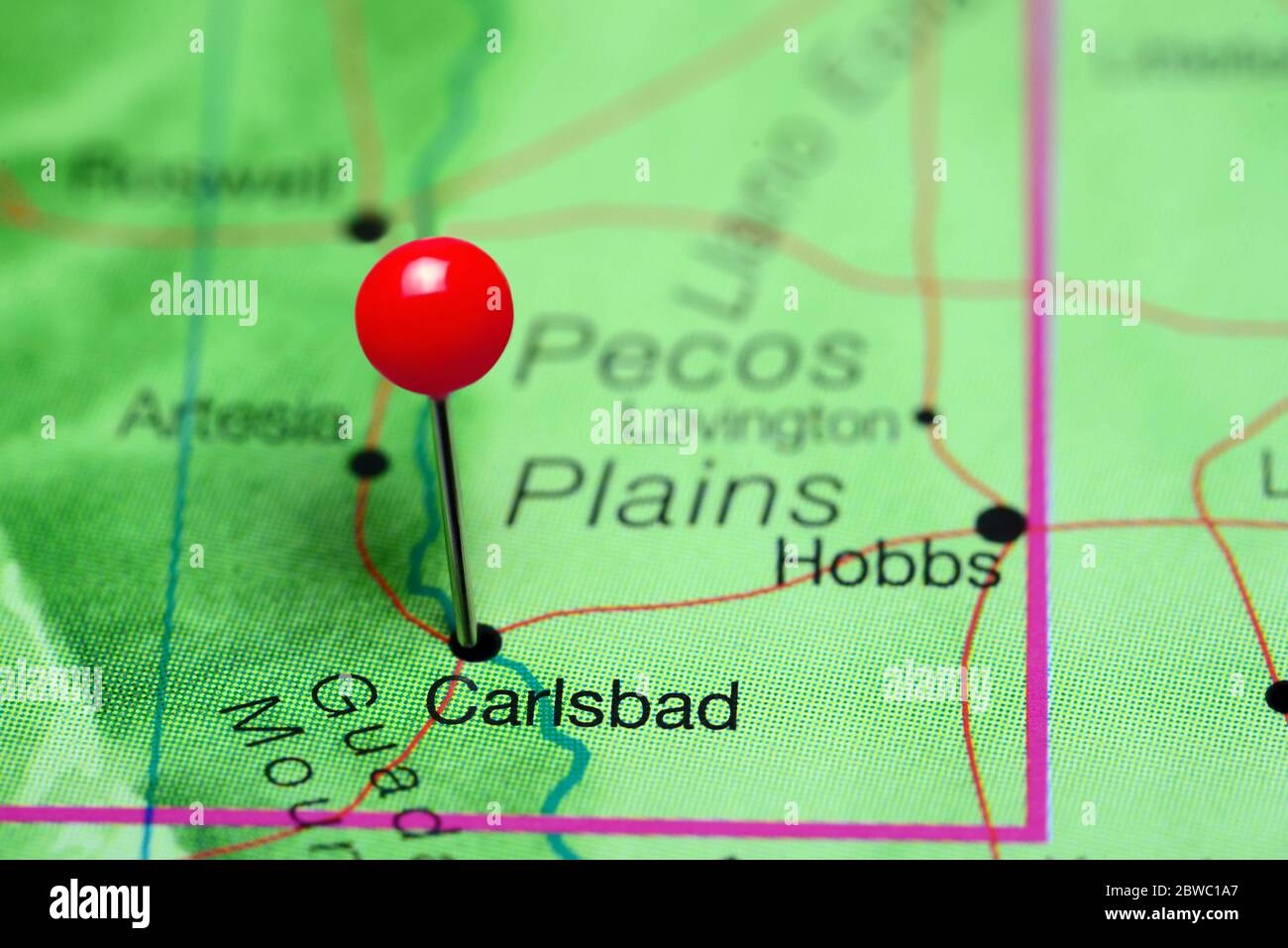 Map of carlsbad hi-res stock photography and images - Alamy