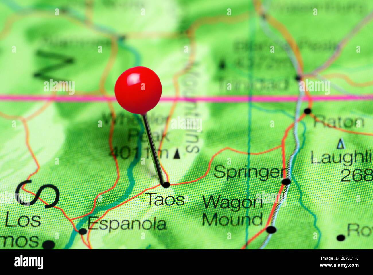 New mexico map taos hi-res stock photography and images - Alamy