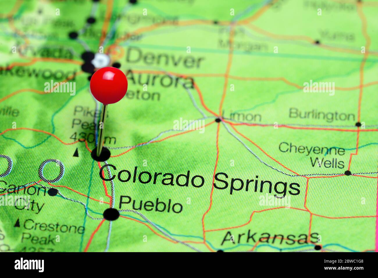 Colorado springs map hi-res stock photography and images - Alamy
