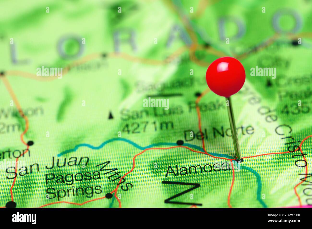 Alamosa map hi-res stock photography and images - Alamy