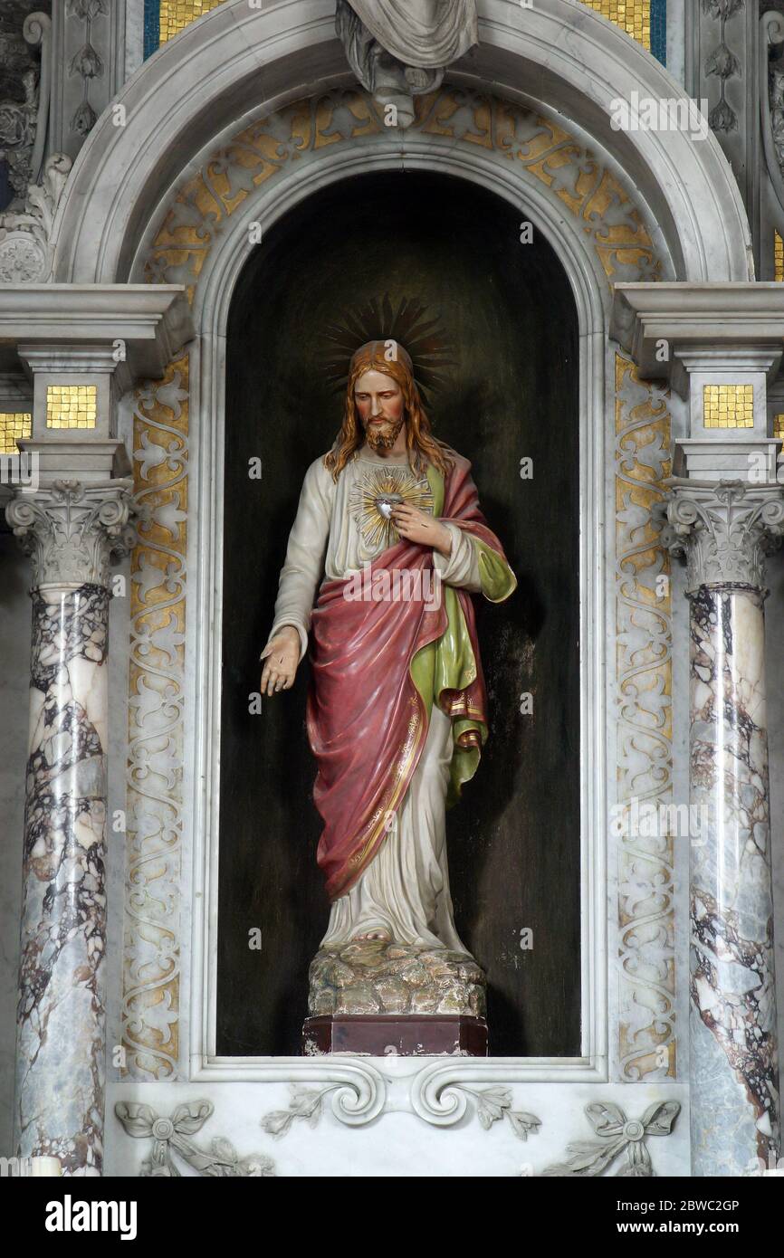 The altar of the Sacred Heart of Jesus, altar in the parish church of St. Catherine of ...