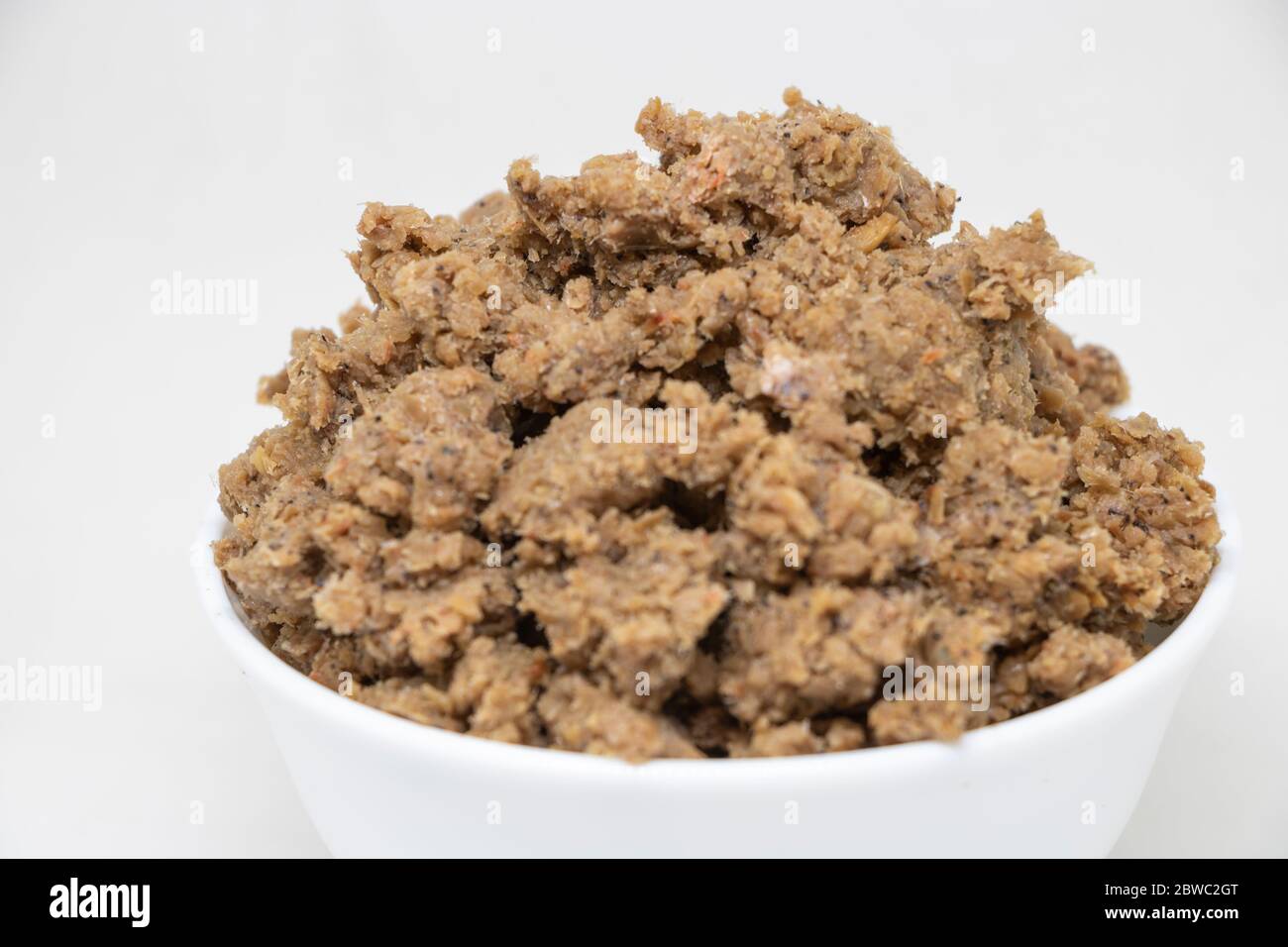 Shrimp paste in a white cup on a white background Stock Photo - Alamy