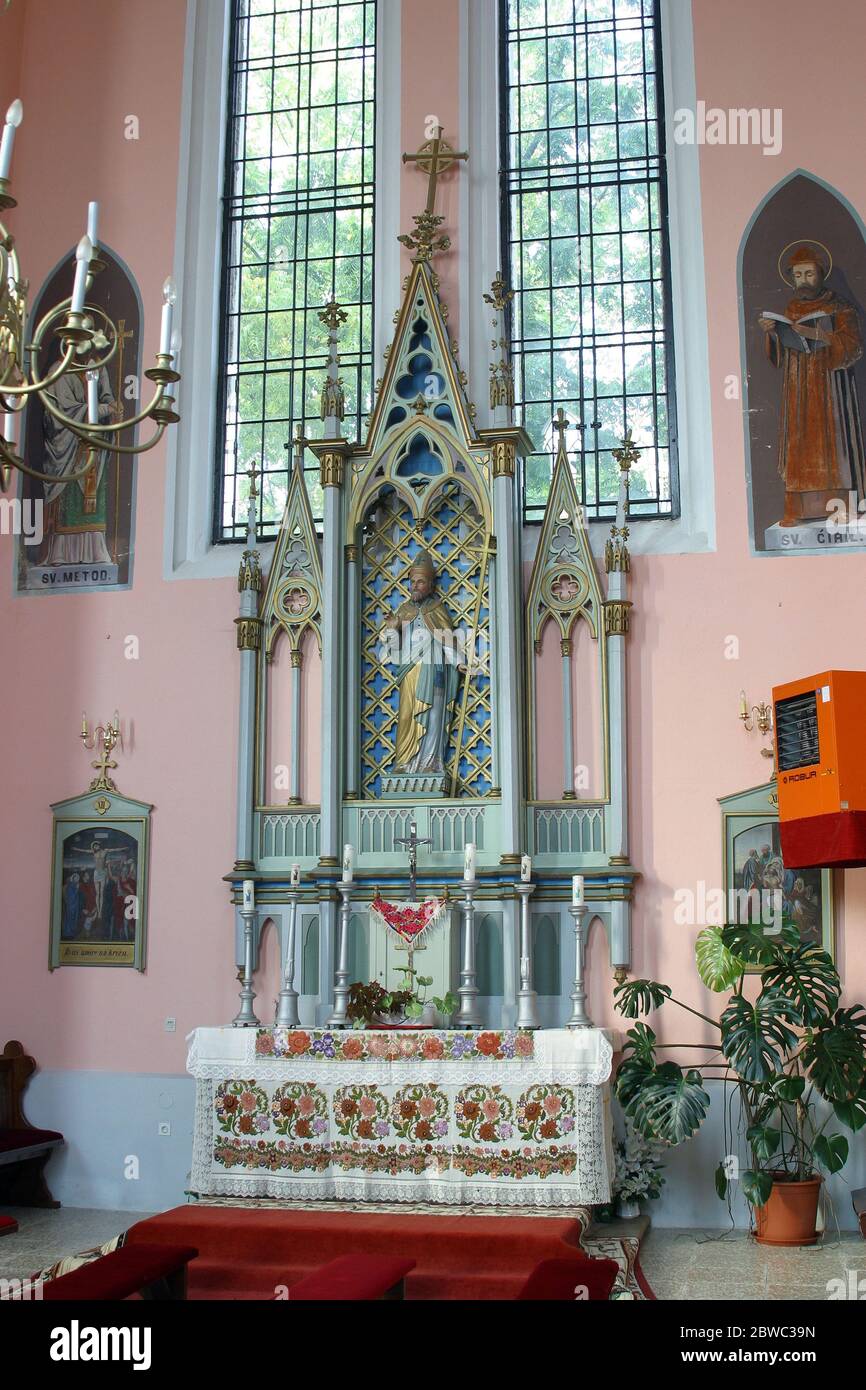 Altar of St. Valentine in the parish church of St. Anthony of Padua in ...