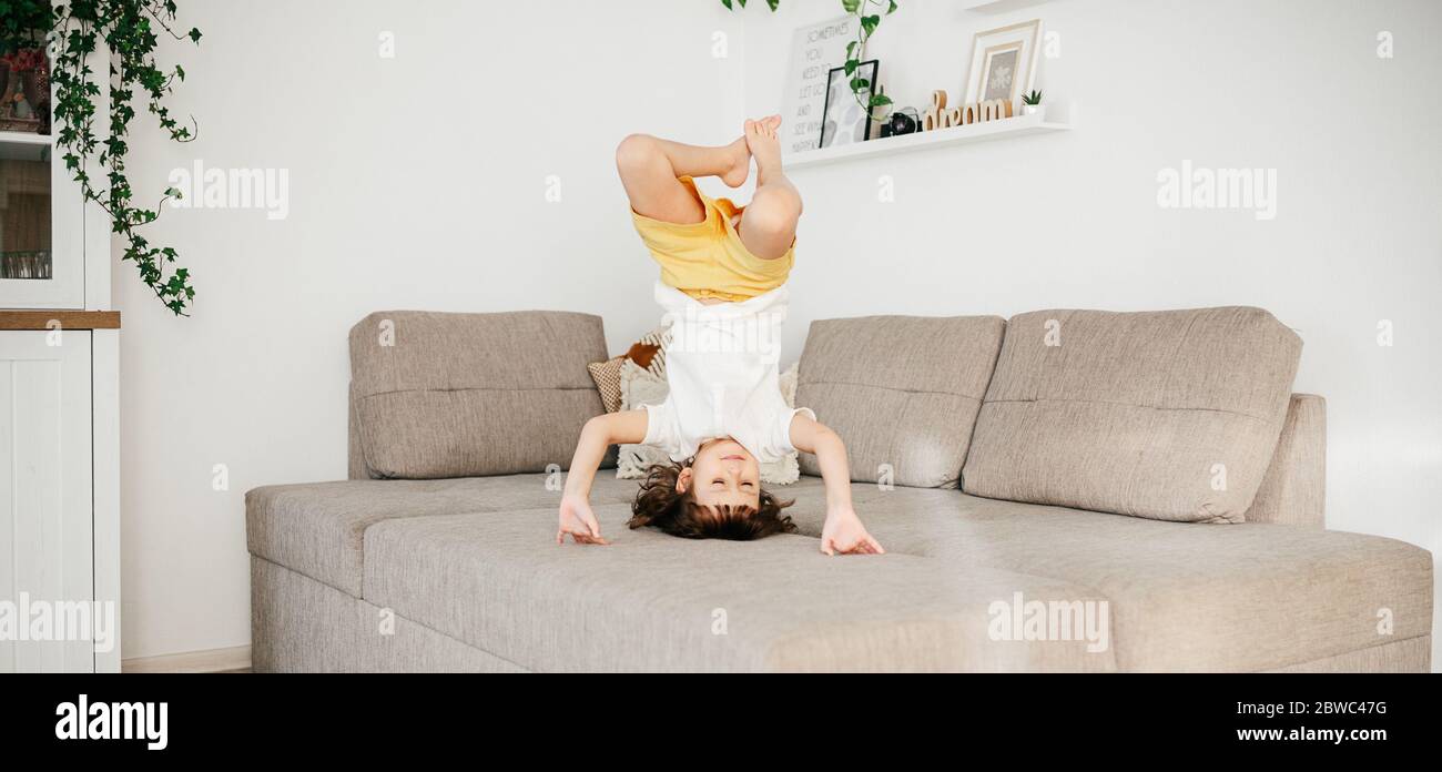 Child gymnastics tumble hi-res stock photography and images - Alamy