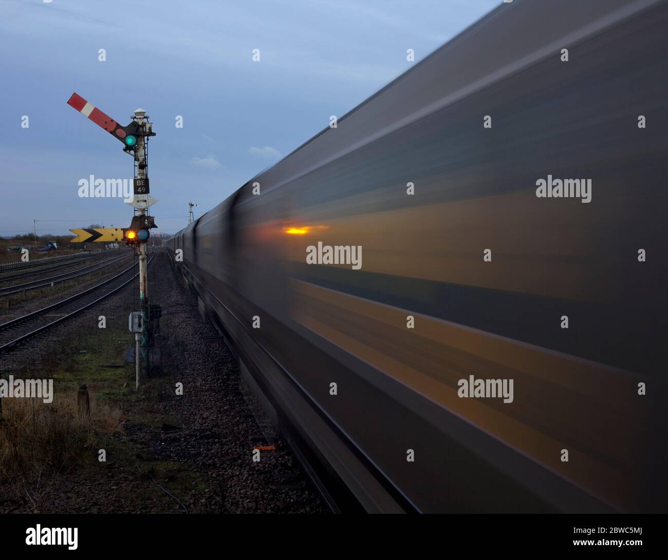 Freightliner freight train carrying coal passing the mechanical home ...