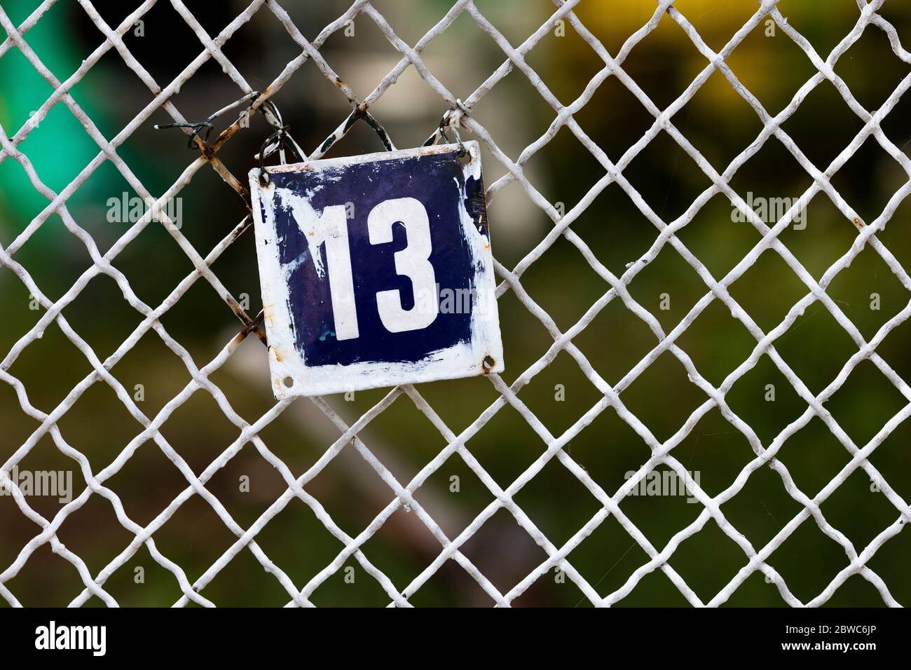 Old, rusty house number plate, old house number, street number Stock ...