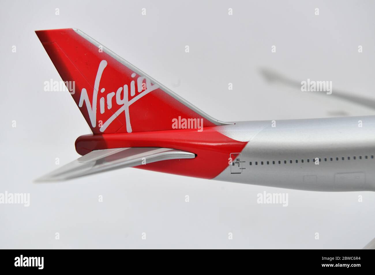 A Virgin Atlantic Airways Boeing 747- 400 1:250 Scale Model with white ...